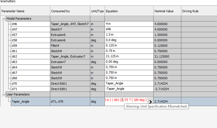 Solved: Formula Unit Mismatch Warning (Bug) - Autodesk Community