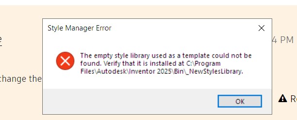 Solved: Inventor Style library Manager 2025 - problem with migration. - Autodesk Community
