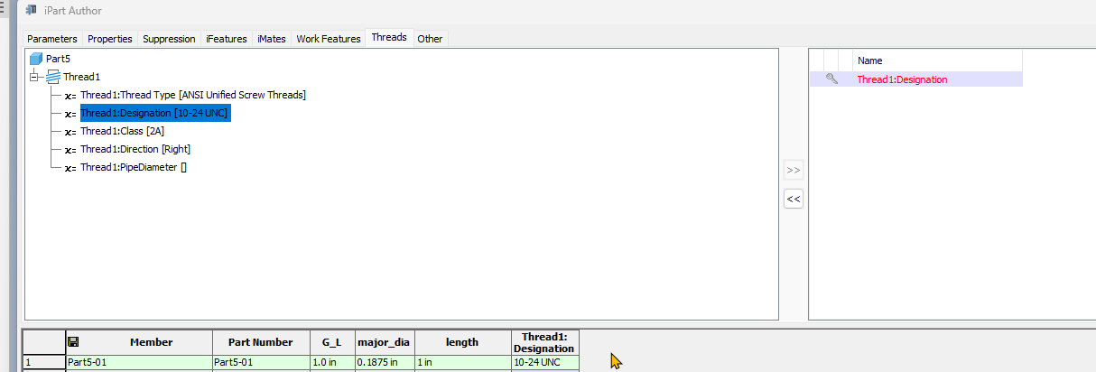 Screw iPart with multiple thread sizes - Autodesk Community