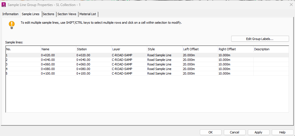 Solved: Change sample line station distance - Autodesk Community