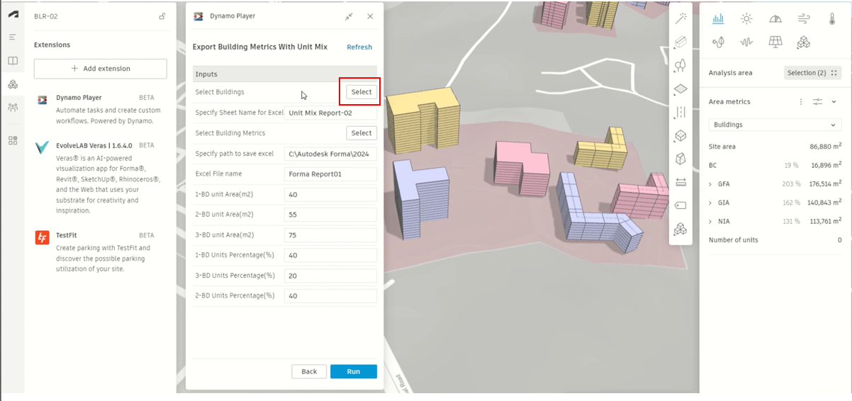 How to facilitate informed decisions with Area & Unit Mix Data Exports from Forma using Dynamo ...