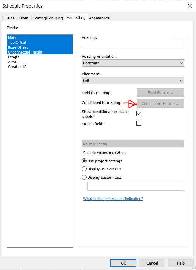 Group Select when Conditional Format Schedule - Autodesk Community
