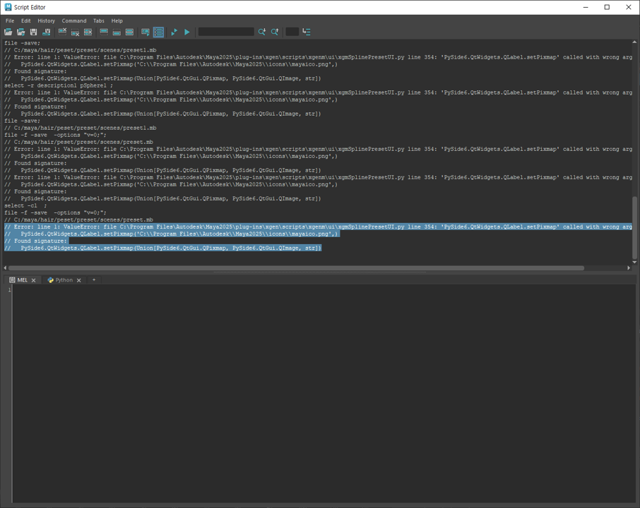 Check xgen interactive groom editor error - Autodesk Community