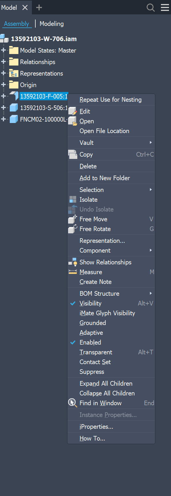 Solved: Find all parts excluded from nesting via model browser, un-exclude programatically ...