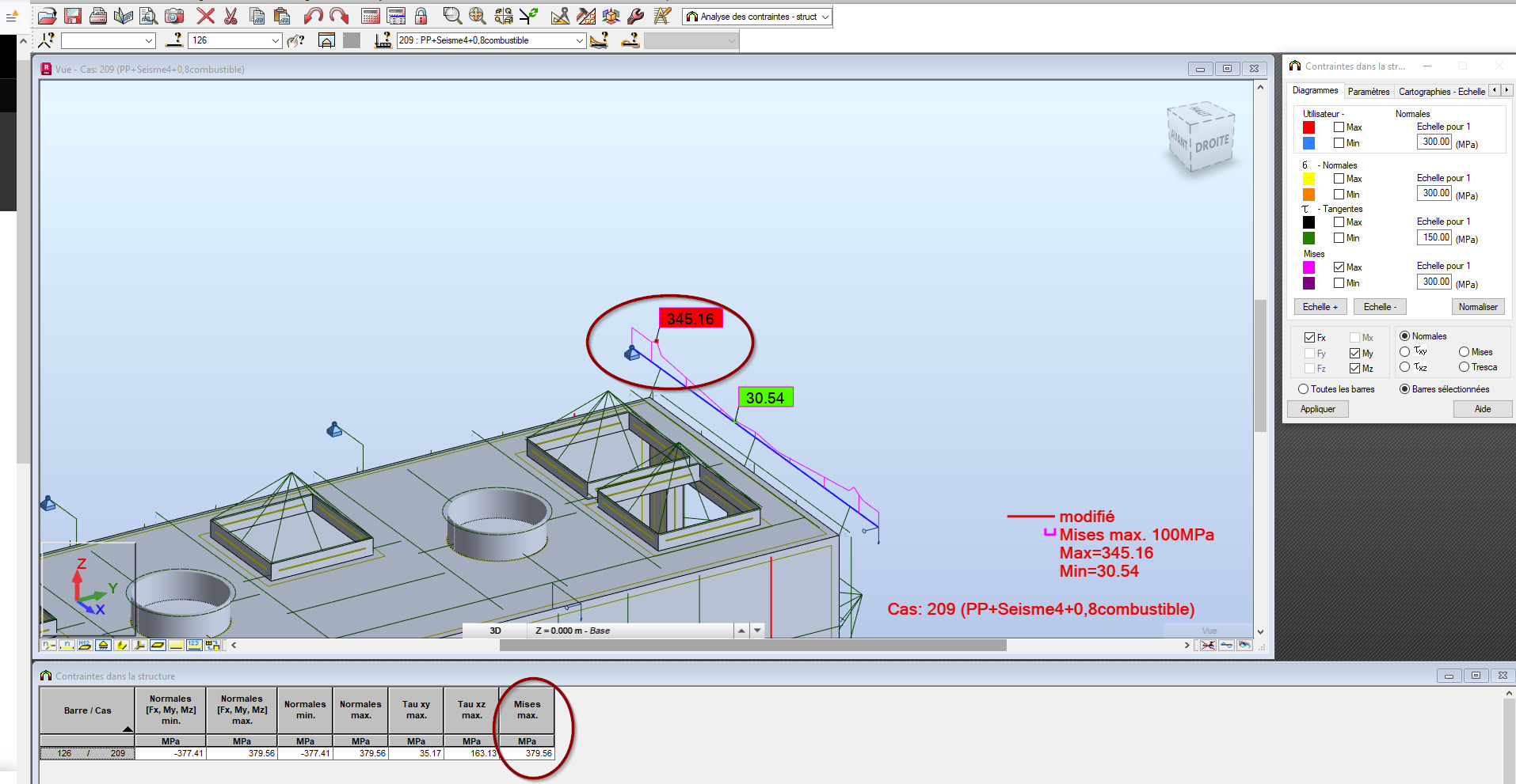 Von mises stress - different values in table and on screen - Autodesk Community