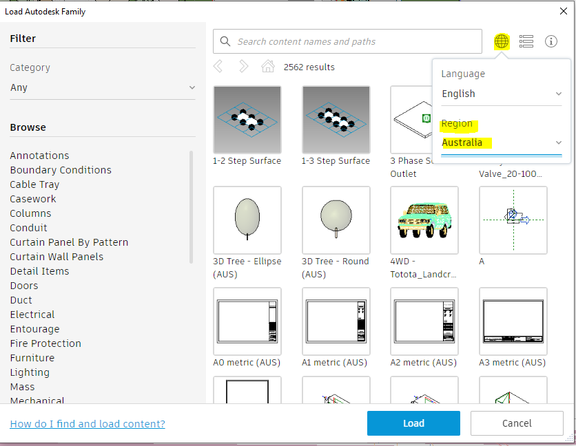Solved: How to create a metric library with the correct families within that library folder ...