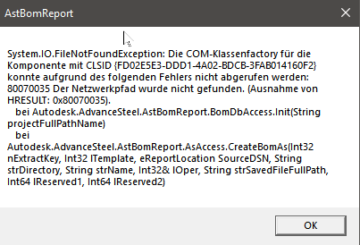Solved: Advance Steel 2024 - can't open BOM Editor - Autodesk Community