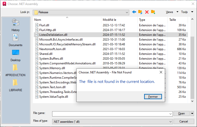 Happens occasionally for the same .dll file: Unable to load .dll file caused by the ...