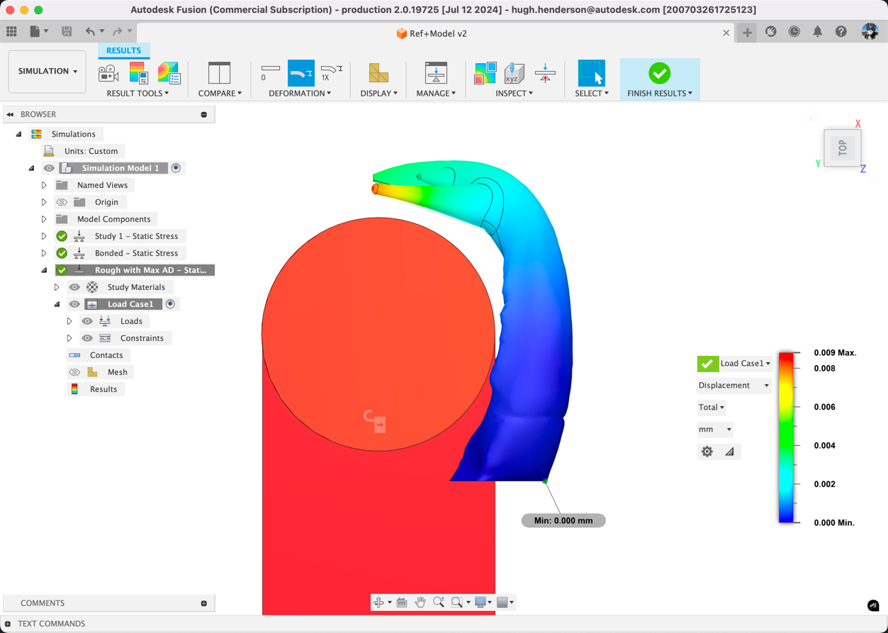 Body penetrating in simulation rough contact - Autodesk Community