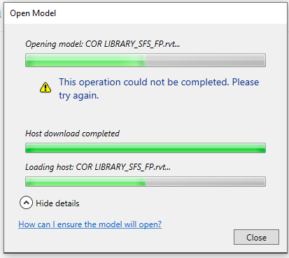 Error When Opening a Cloud Model - Autodesk Community
