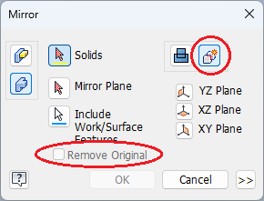 Mirroring Solid Bodies and Deleting Originals at the Same Time - Autodesk Community
