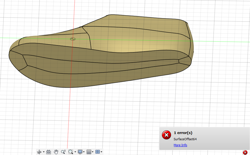 Solved: Can't Thicken Outsole Of Shoe - Autodesk Community