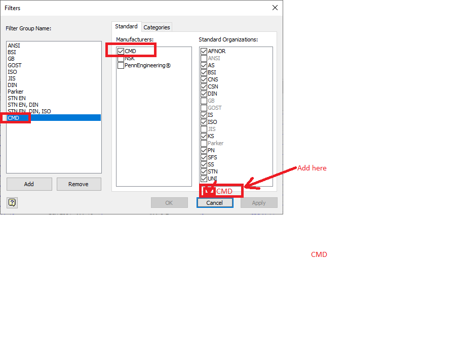 Solved: Bolted Connection - filter CMD - Autodesk Community