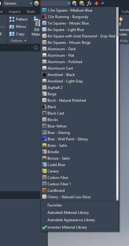 Inventor material library - Autodesk Community