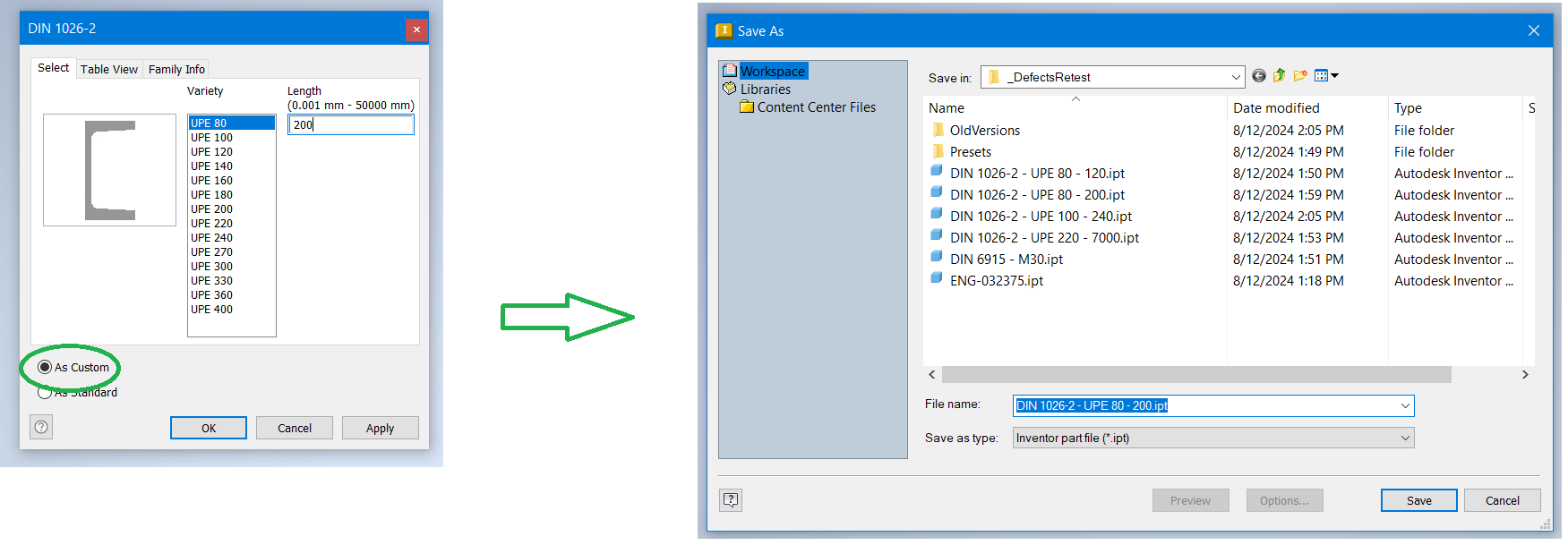 Solved: Custom contents centre structural part variable length parameter - Autodesk Community