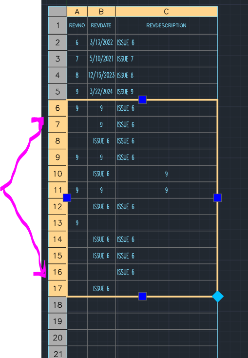 Table's Blank Cells Issues - Autodesk Community