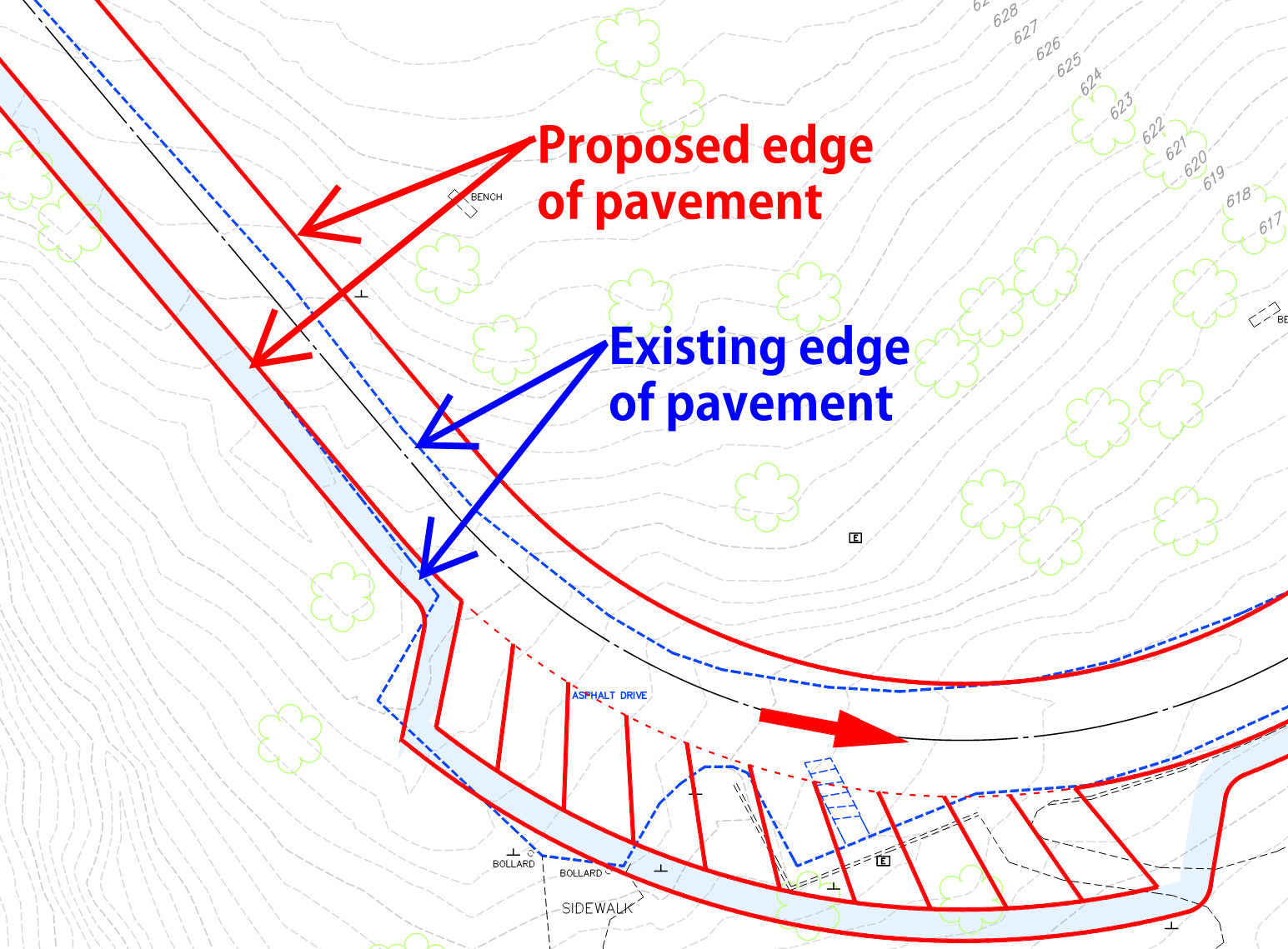 Identifying existing edge of pavement in section view?. - Autodesk ...