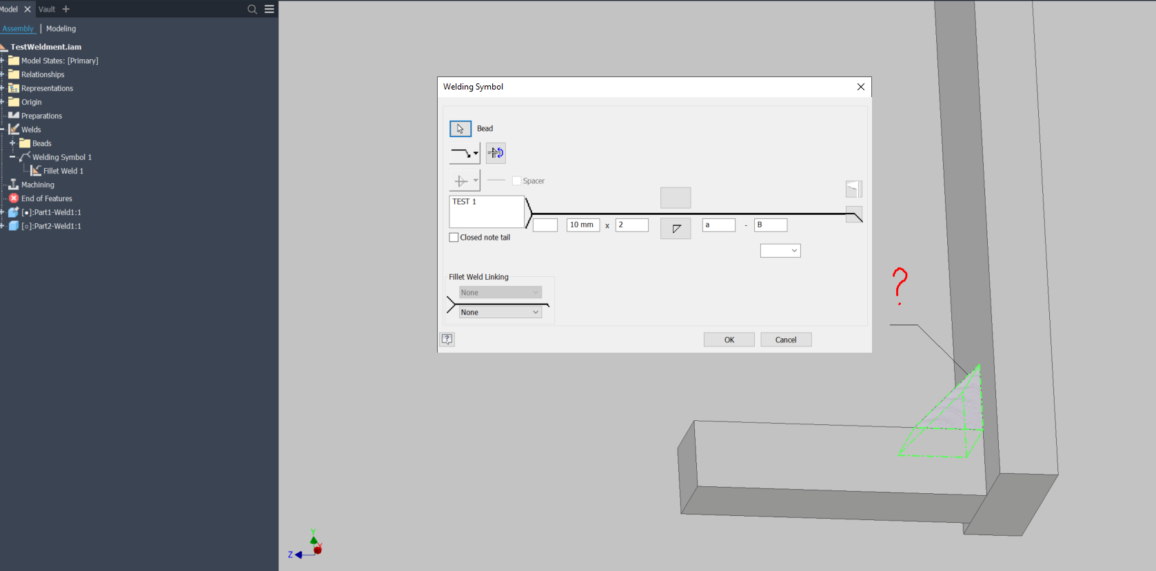 Solved: Weldment info not visible in 3D (only line and arrow) - Autodesk Community
