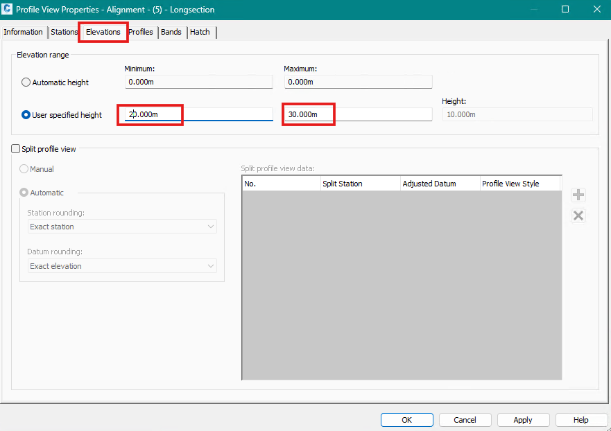 Solved: Profile view from alignment without surface - Autodesk Community