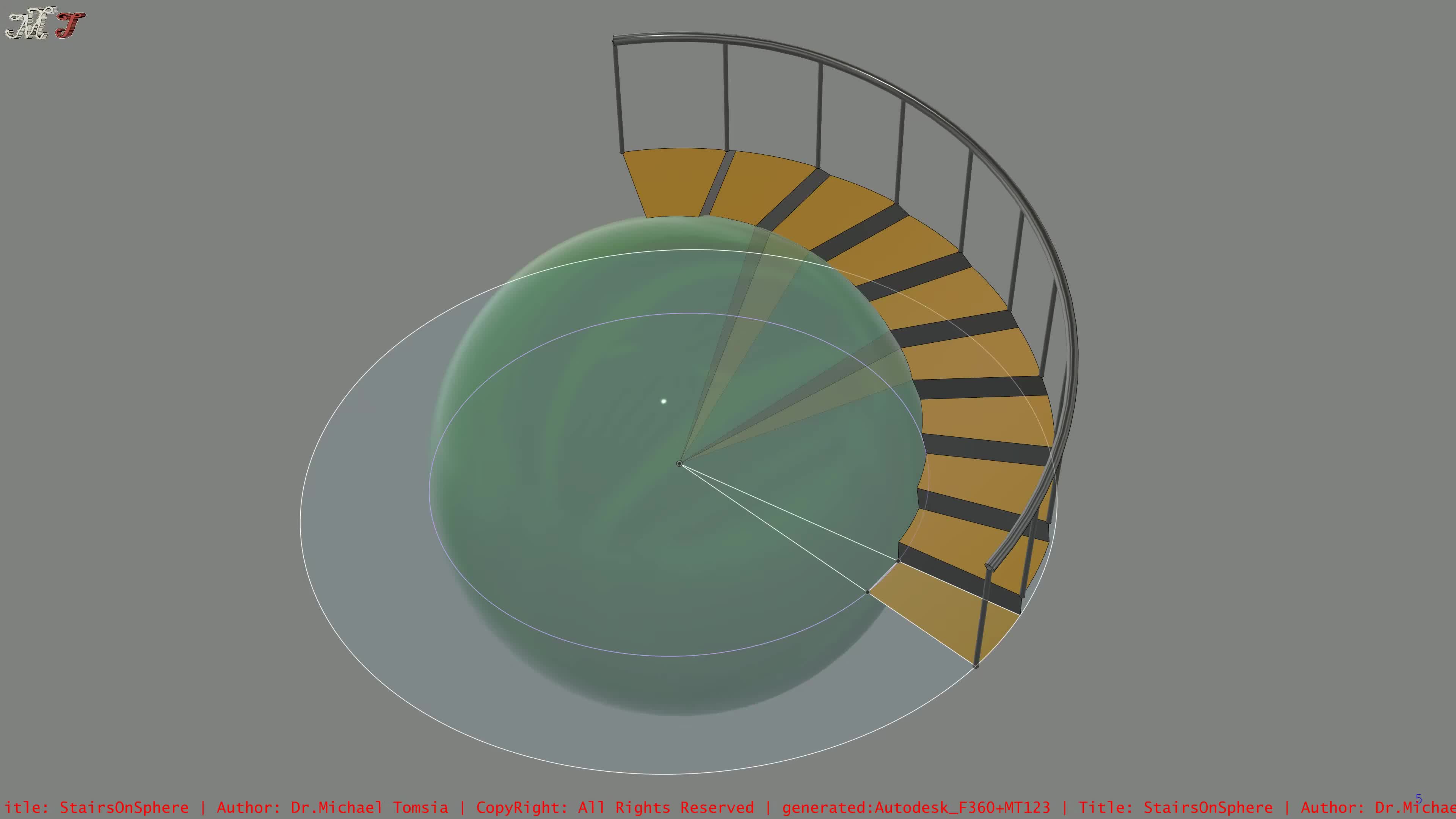 Helical Staircase on a Sphere - Autodesk Community