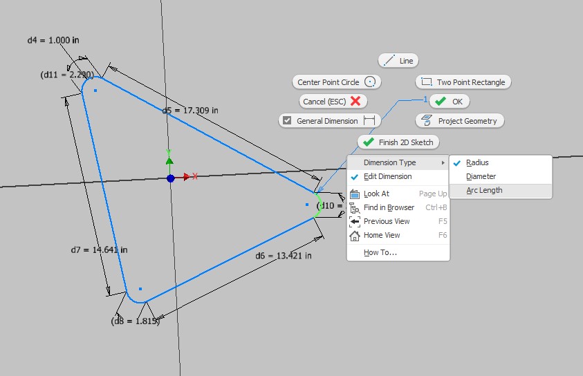 Solved: Measuring arcs and lines lenght in sketch. V-Belt length. - Autodesk Community