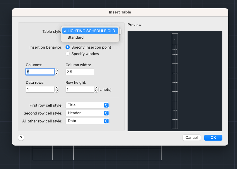 Creating Tables from Existing and Sharing Between Drawings - Autodesk Community