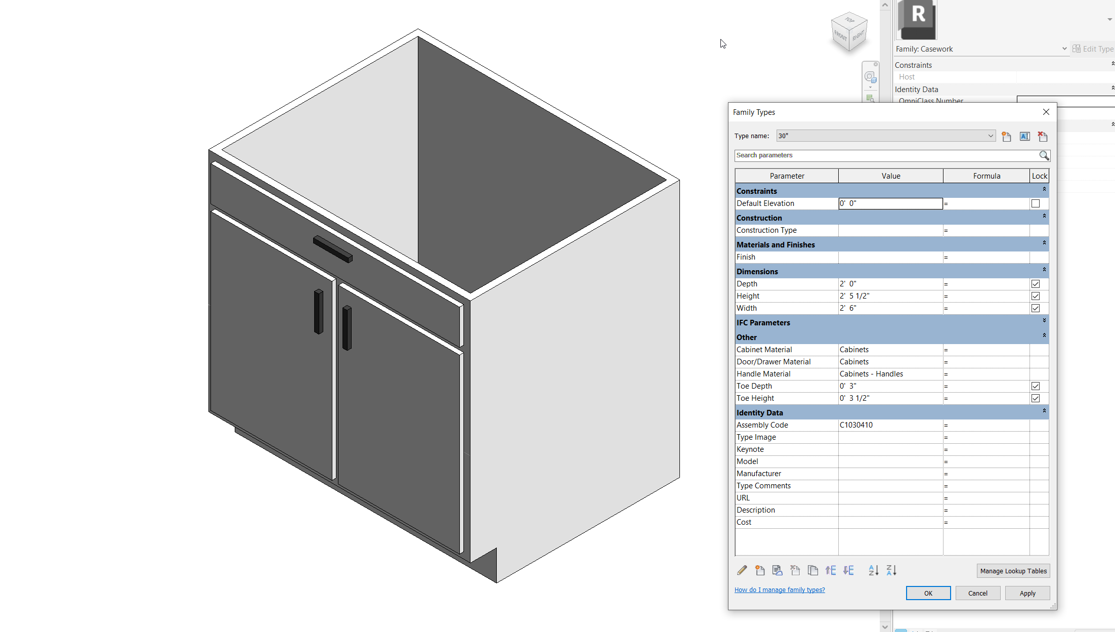 Solved: Change default vanity to 2 drawer and 34" height - Autodesk ...