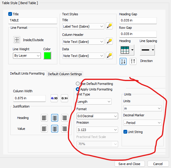 Solved: How to customize Bend Table style? - Autodesk Community
