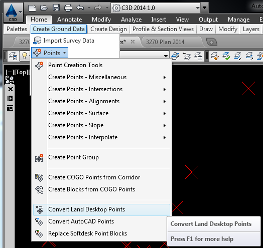 Solved: From old Land Desktop points to new Civil 3D points with a new elevation datum ...