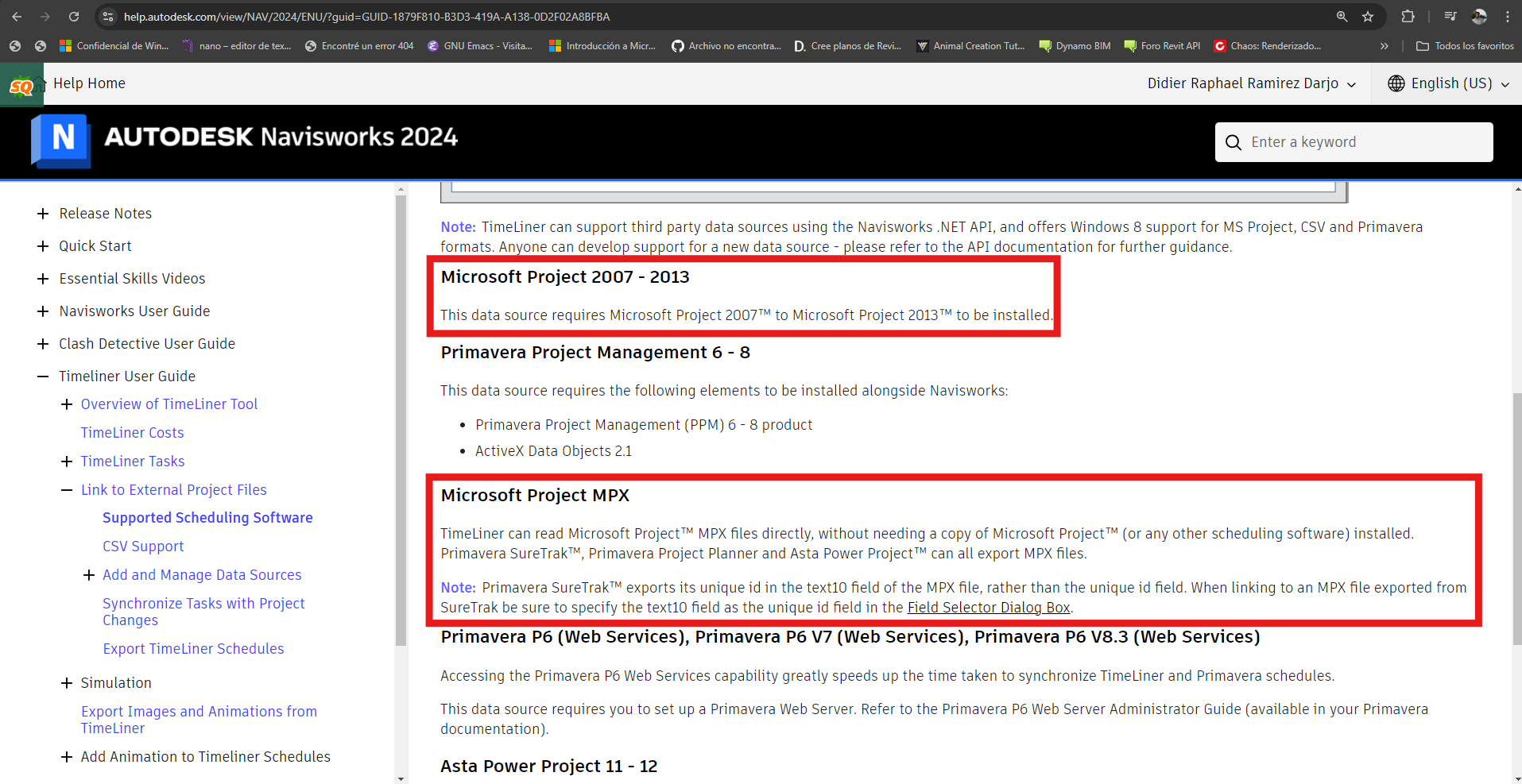 NavisWorks 2024 and Microsoft Project 2019 compatibility - Autodesk Community