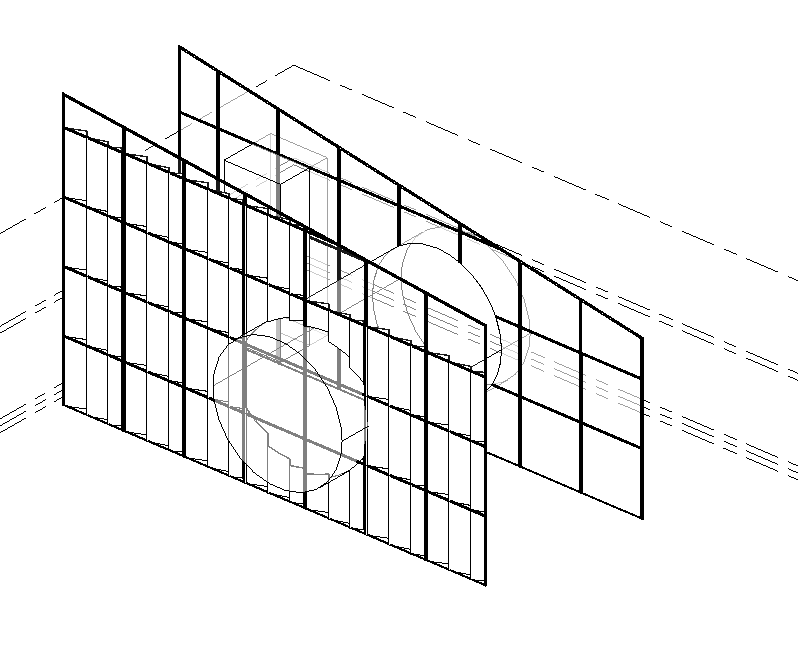 Angled cut in curtain walls (wall cladding) - workarounds don't seem to ...