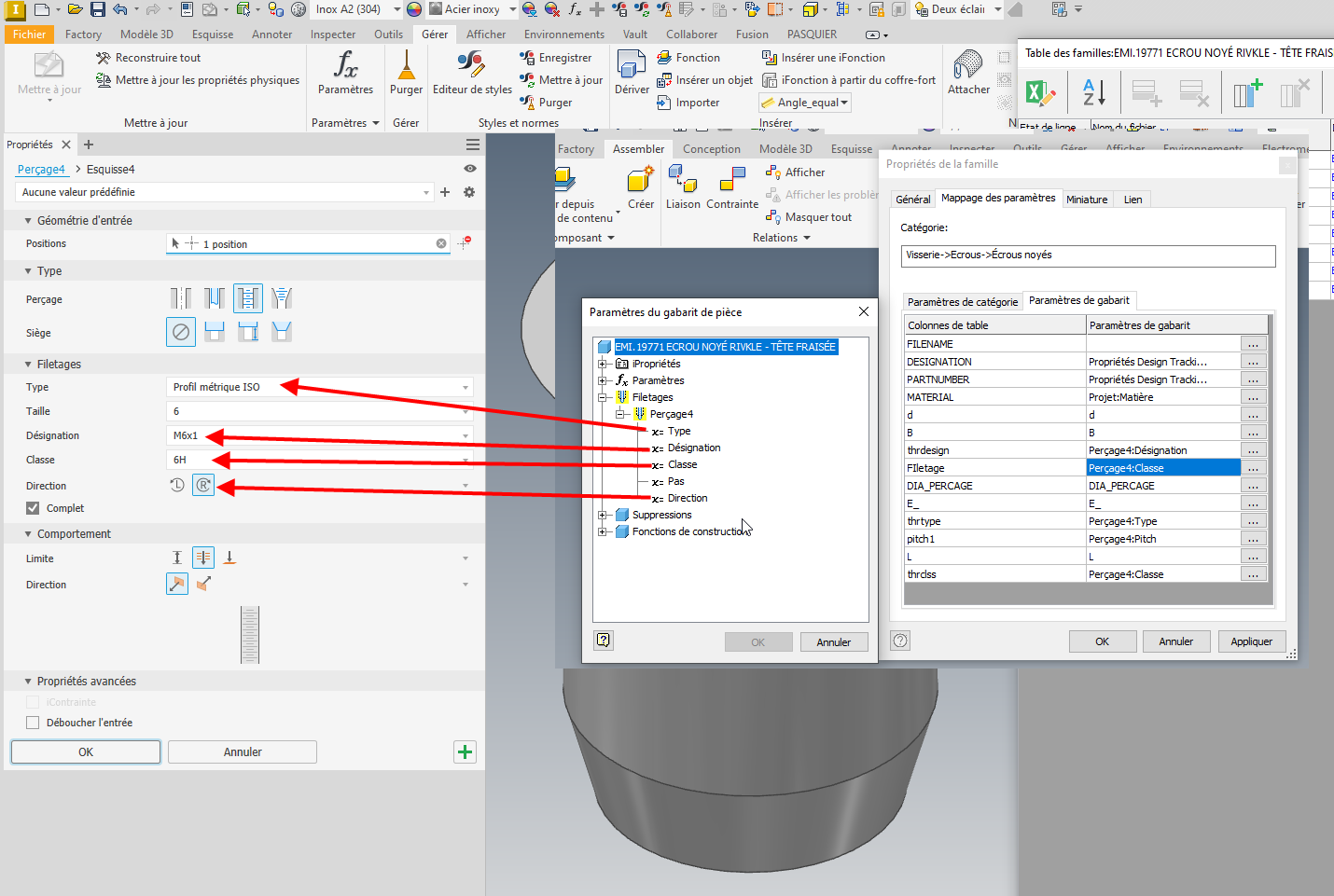 Solved: How to vary the function of a thread in the content center ...