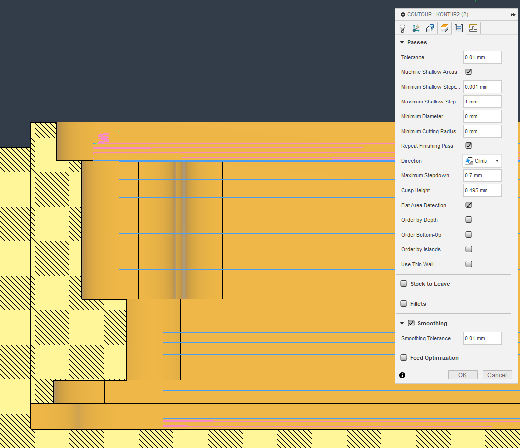3D contour and 3D ramp commands do not go all the way down to the ...