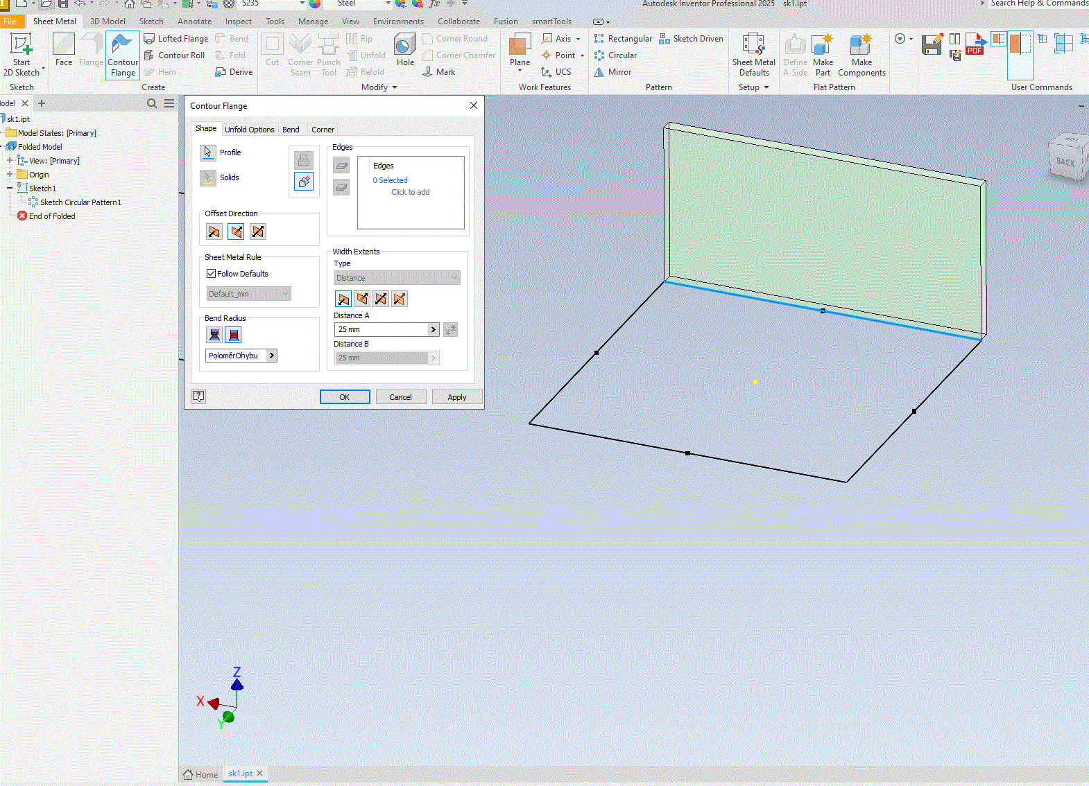 Contour Flange - selection of individual lines - Autodesk Community