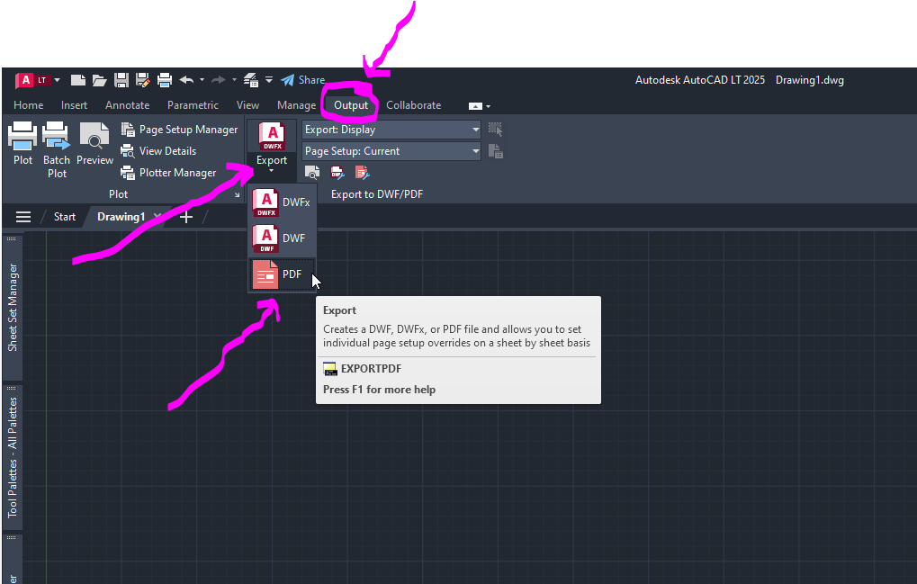 Solved: I don't have Export PDF command on the Main Menu. How to add it? - Autodesk Community