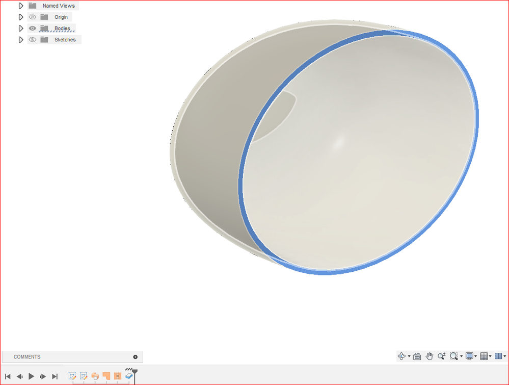 Solved: How to sweep a profile around an ellipse to make a "bell" shape ...