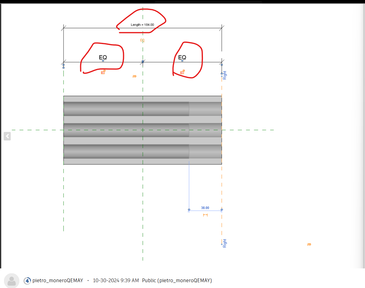 Nesting two line based families so they use the same reference line ...