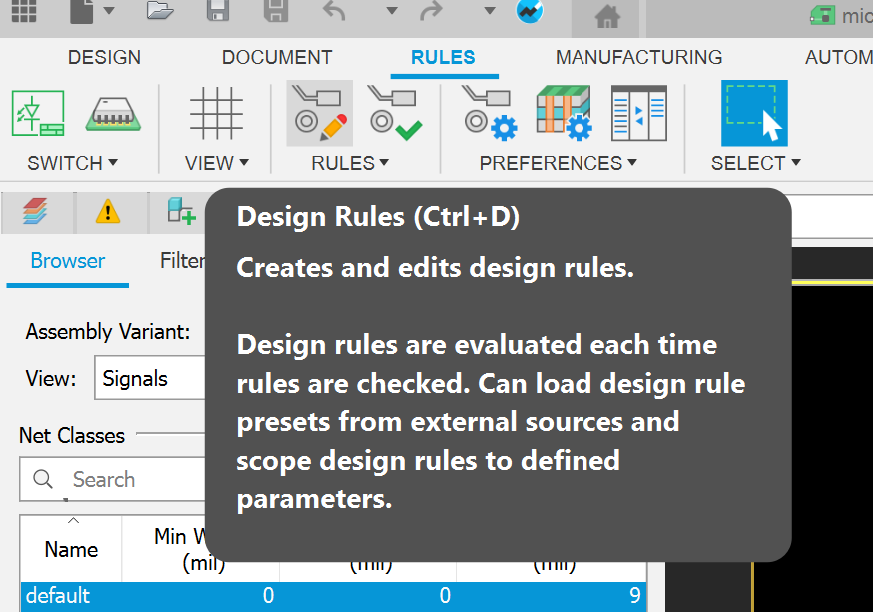 Set Trace Width for a Net Class - Autodesk Community