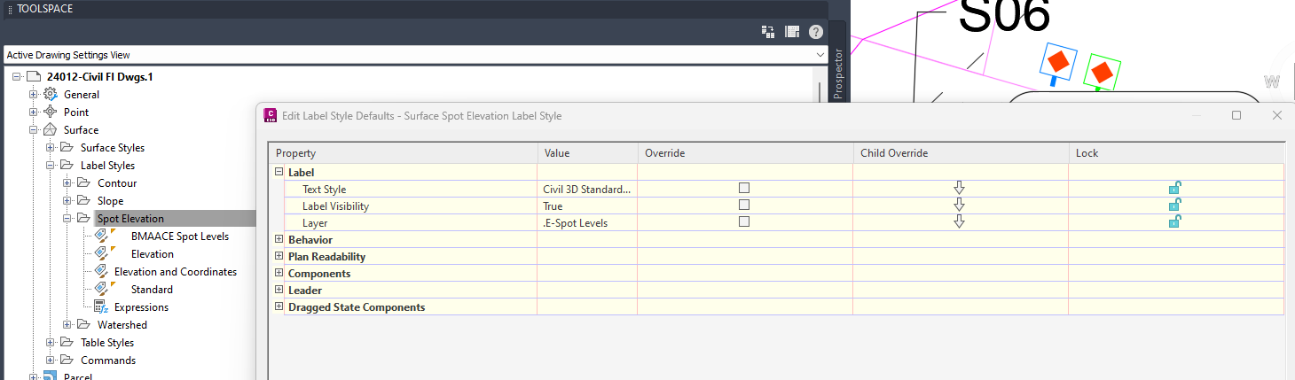 Spot level label issue in viewport - Autodesk Community