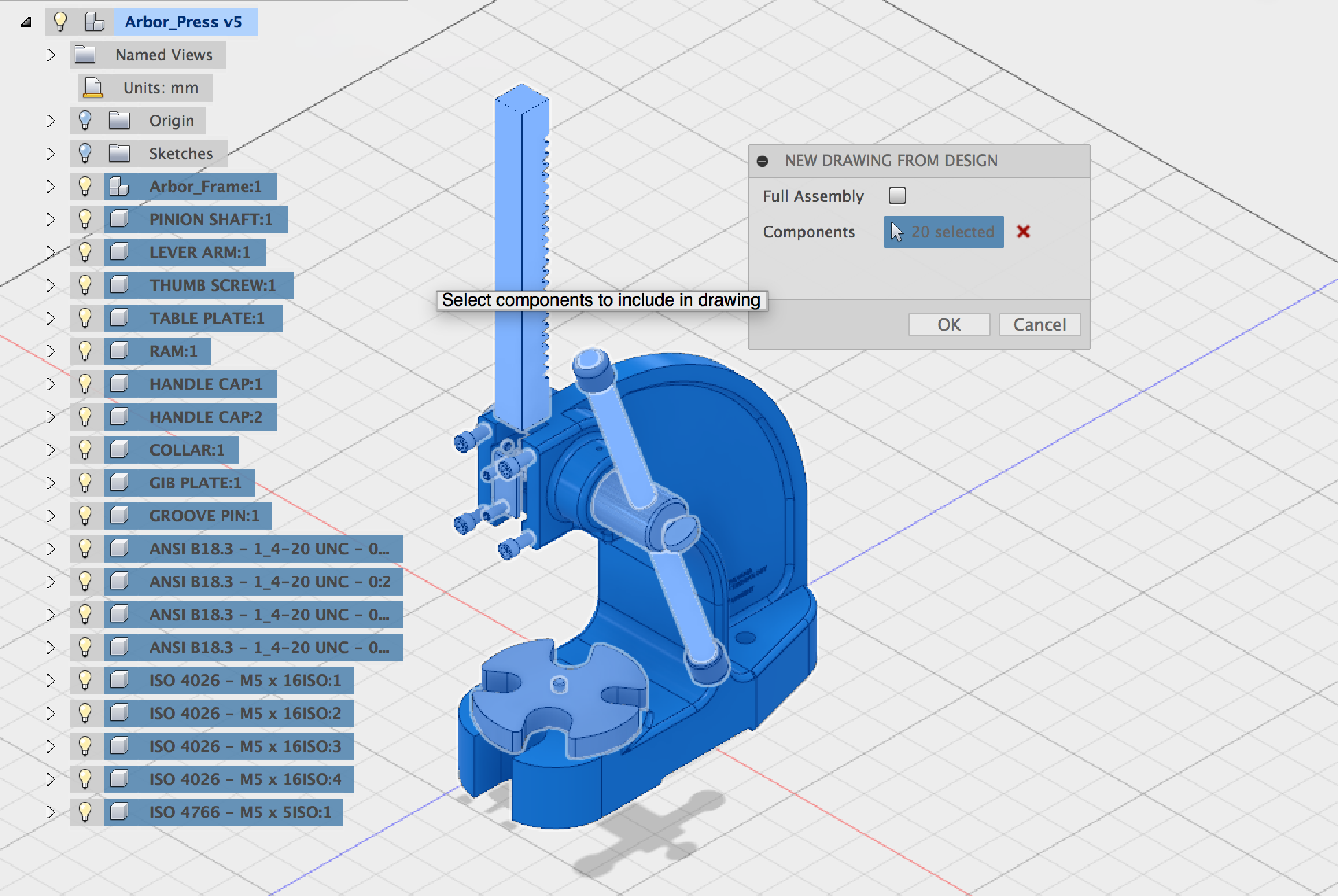 Solved: Printing assemblies with only selected bodies,components ...