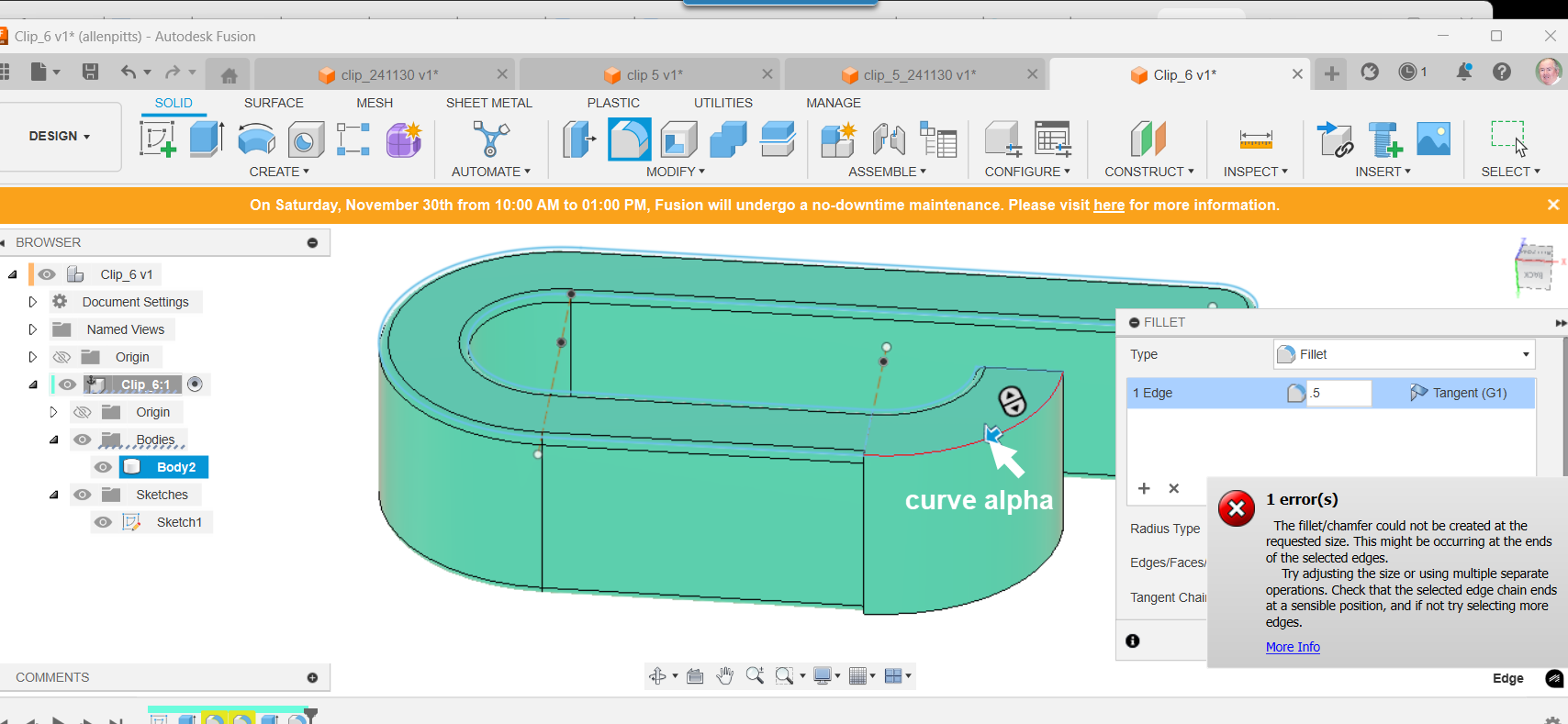 Solved: The filet/chamfer could not be created...241130 - Autodesk Community