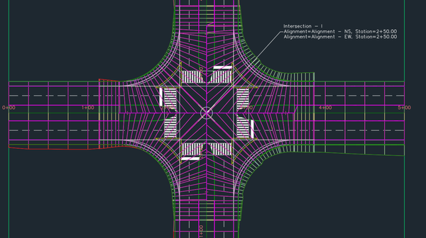 Solved: Intersection Corridor: Grading of median-separated roads intersection - Autodesk Community