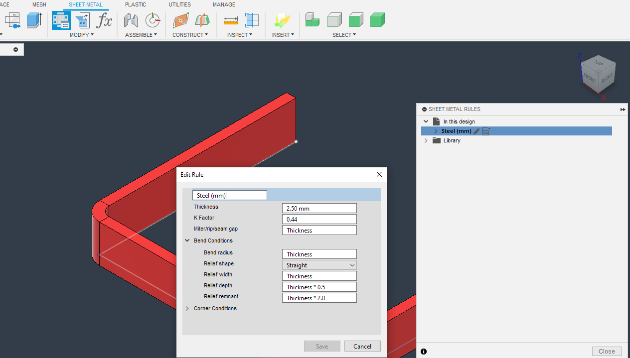 Solved: sheet metal bend radius change - Autodesk Community