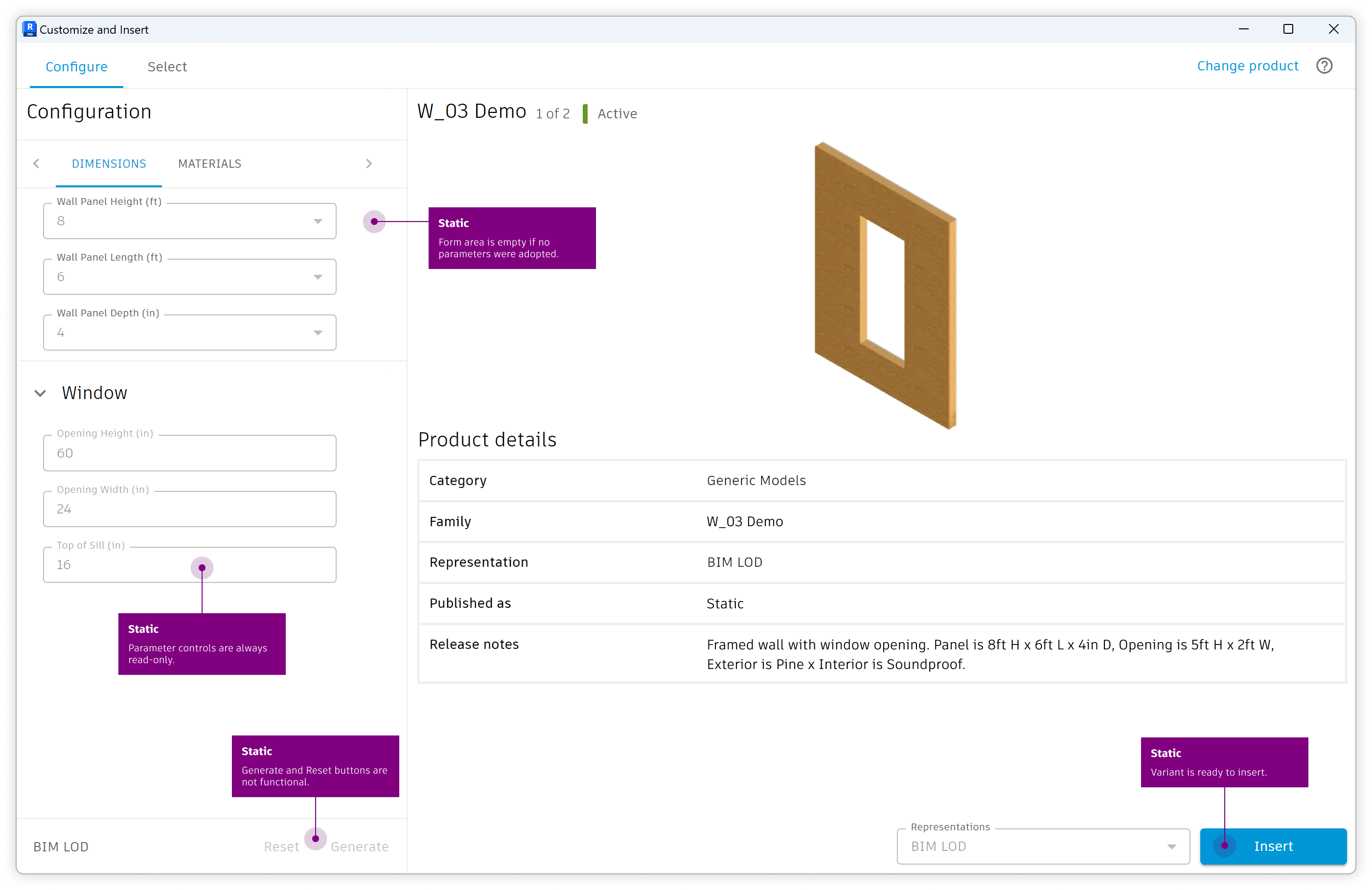 Autodesk Informed Design: Understanding Static and Configurable ...