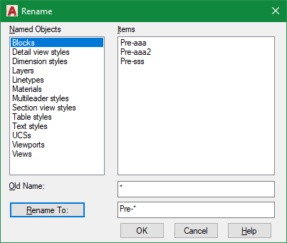 Solved: How to rename the selected object( blocks in blocks in block...) with prefix and/or ...