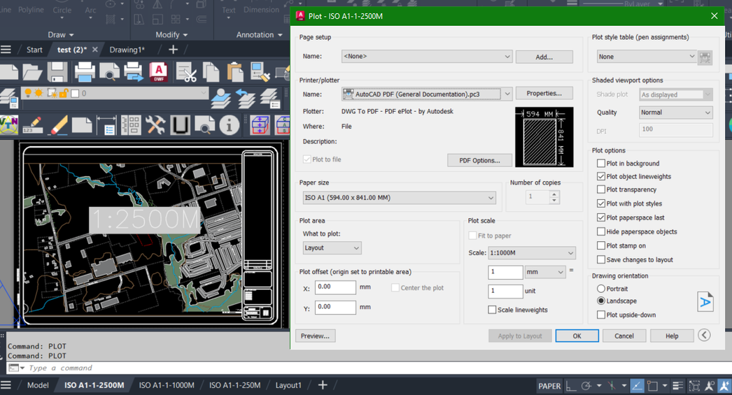 Solved: can't scale drawing to 1:250 for printing - Autodesk Community