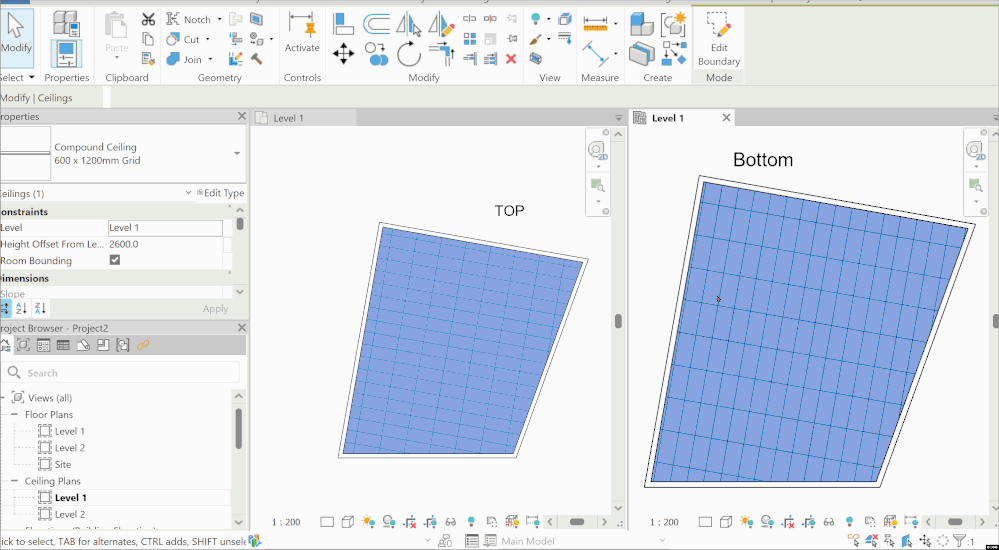 Solved: ceiling : aligned lines bottom/top - Autodesk Community