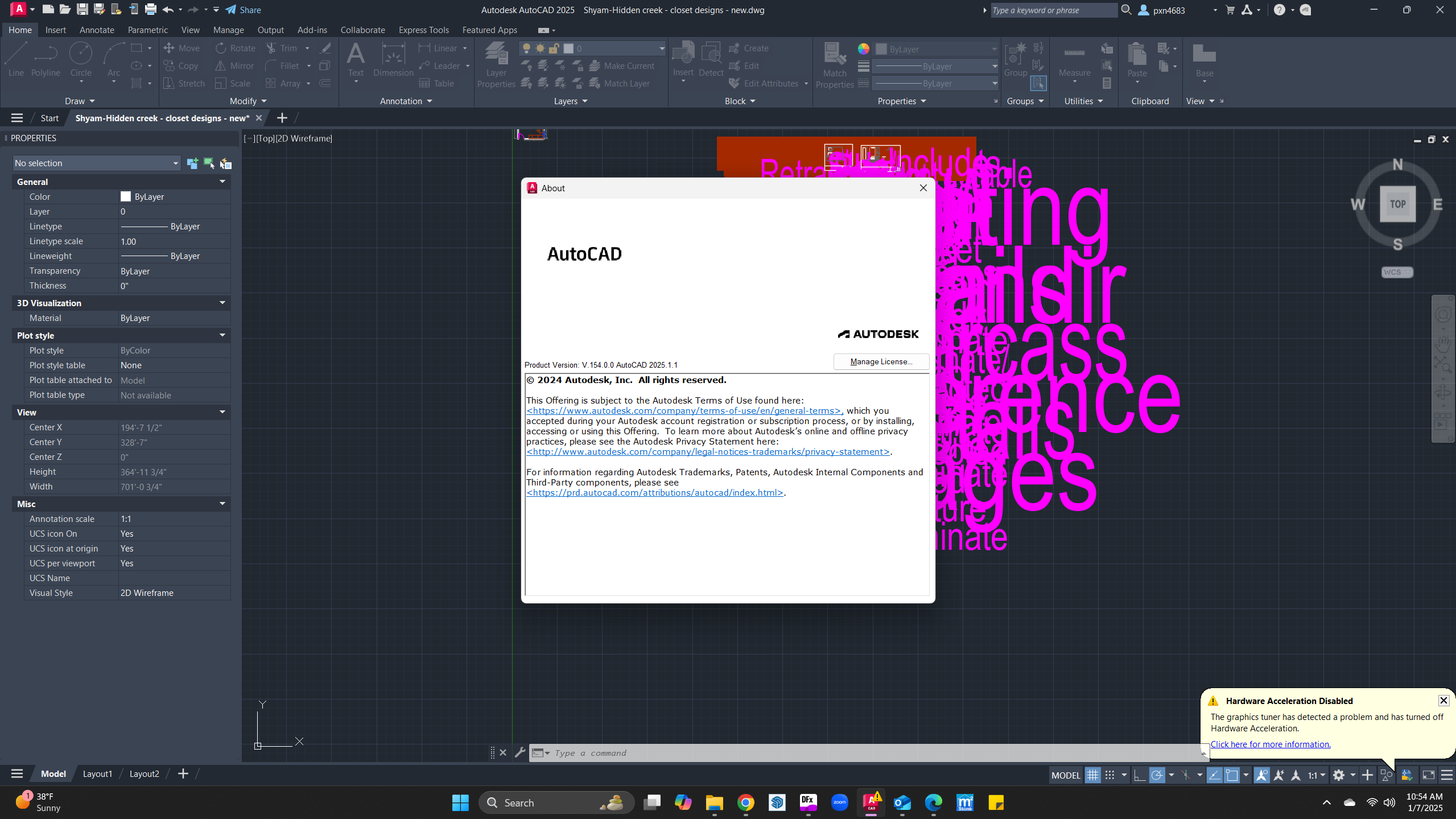 Solved: All the text and dimensions are extremely large and looks like ...