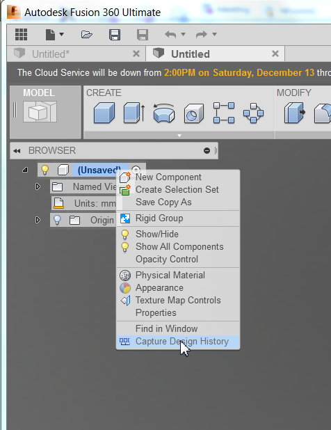 Solved: Switch from direct modeling to parametric - Autodesk Community