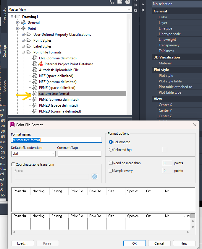 Point Table For Trees - Autodesk Community